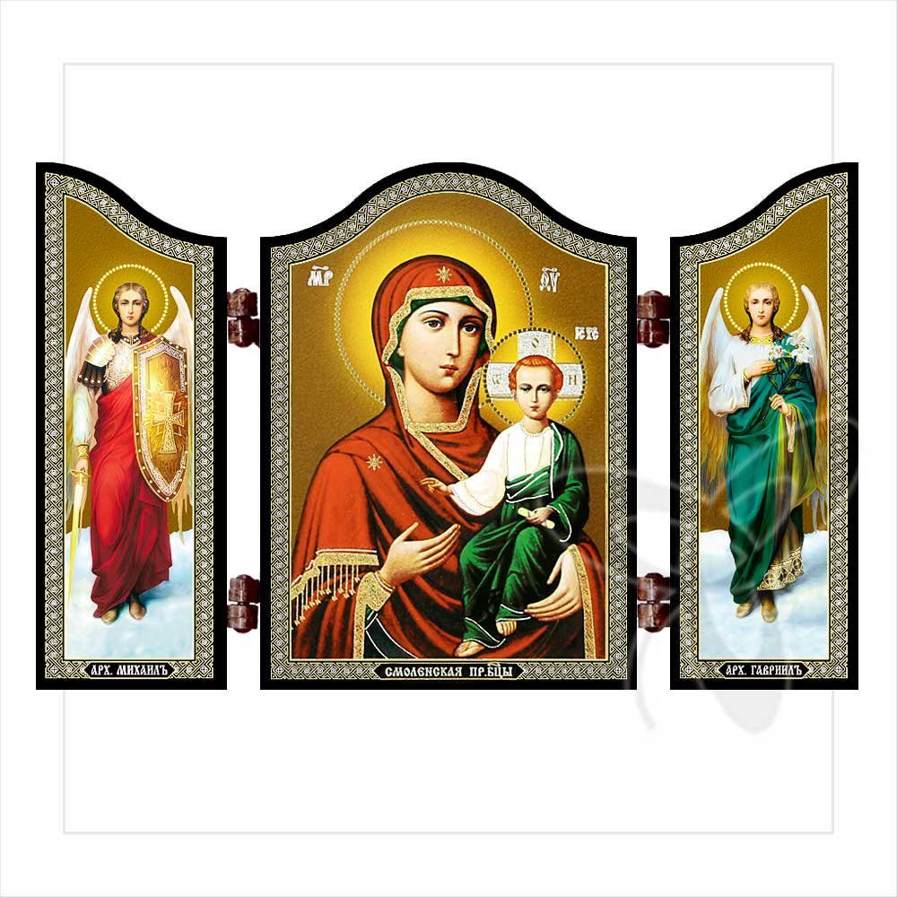 NKlaus Holzbild 1446 Gm Von Smolensk Christliche Ikone Smolenskaja, Triptychon