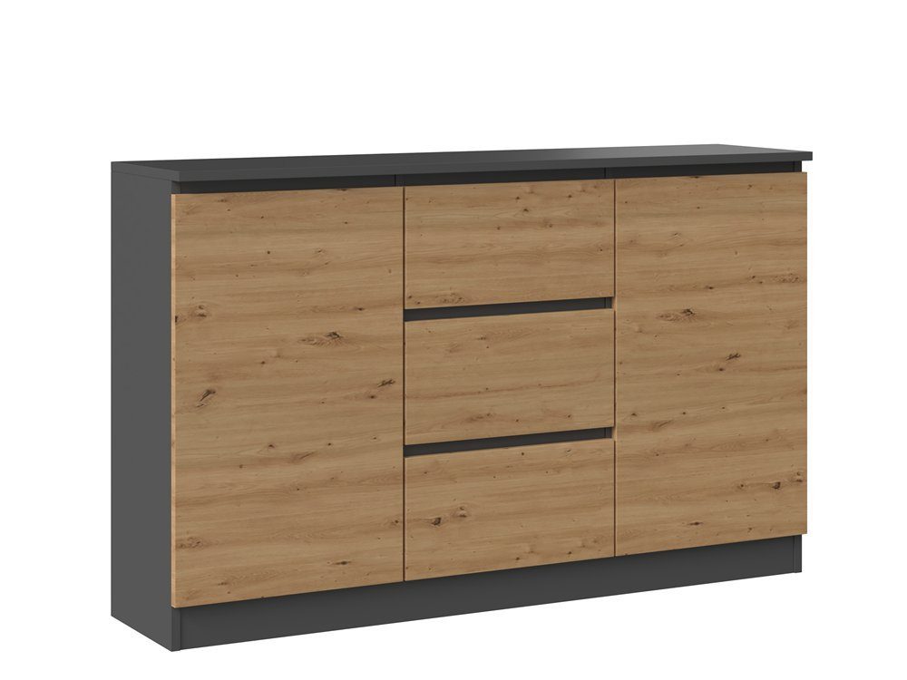 ibonto Eckkommode Kommode mit 2 Türen und 3 Schubladen -Elegantes ...