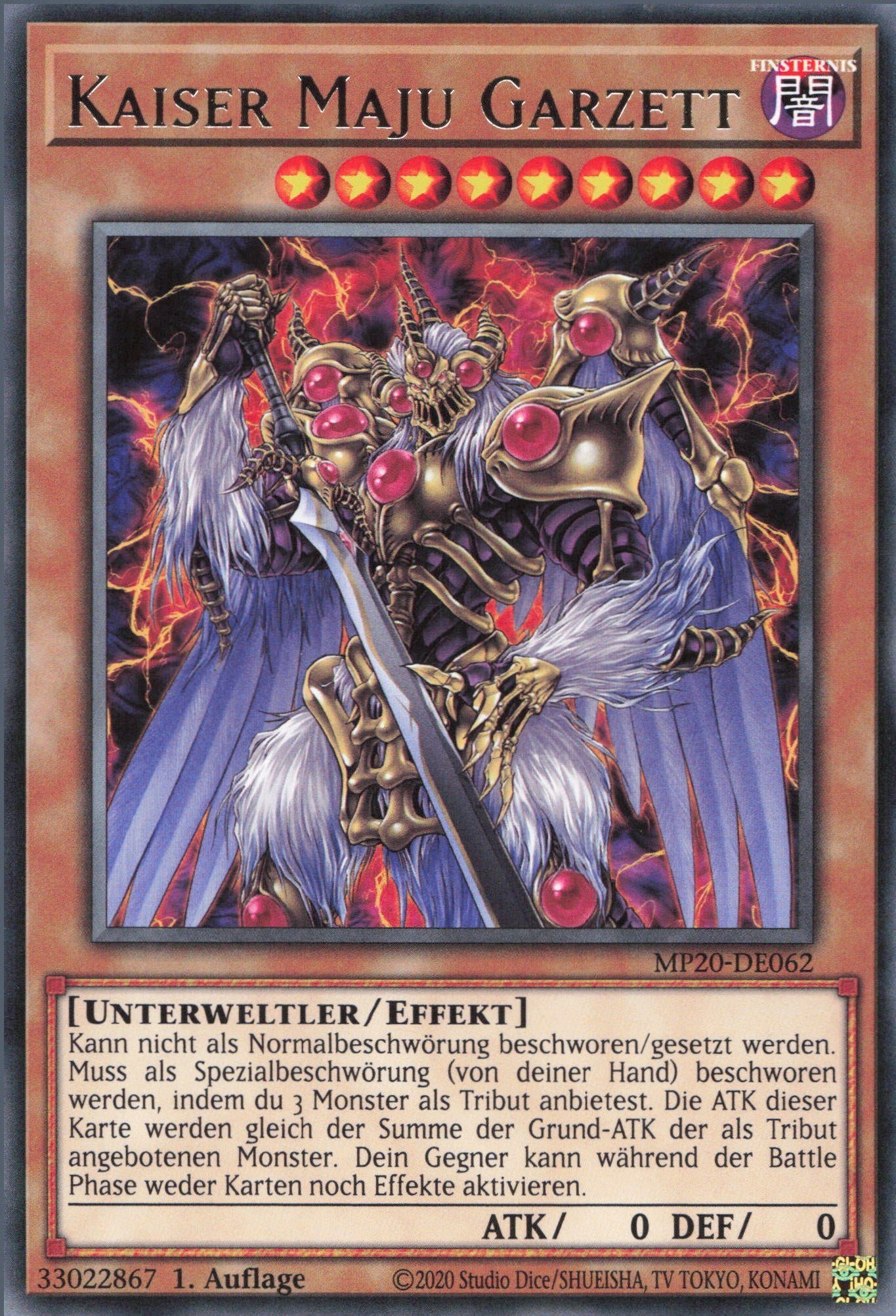 Recollectibles Sammelkarte Yugioh Karte Kaiser Maju Garzett Yu Gi Oh