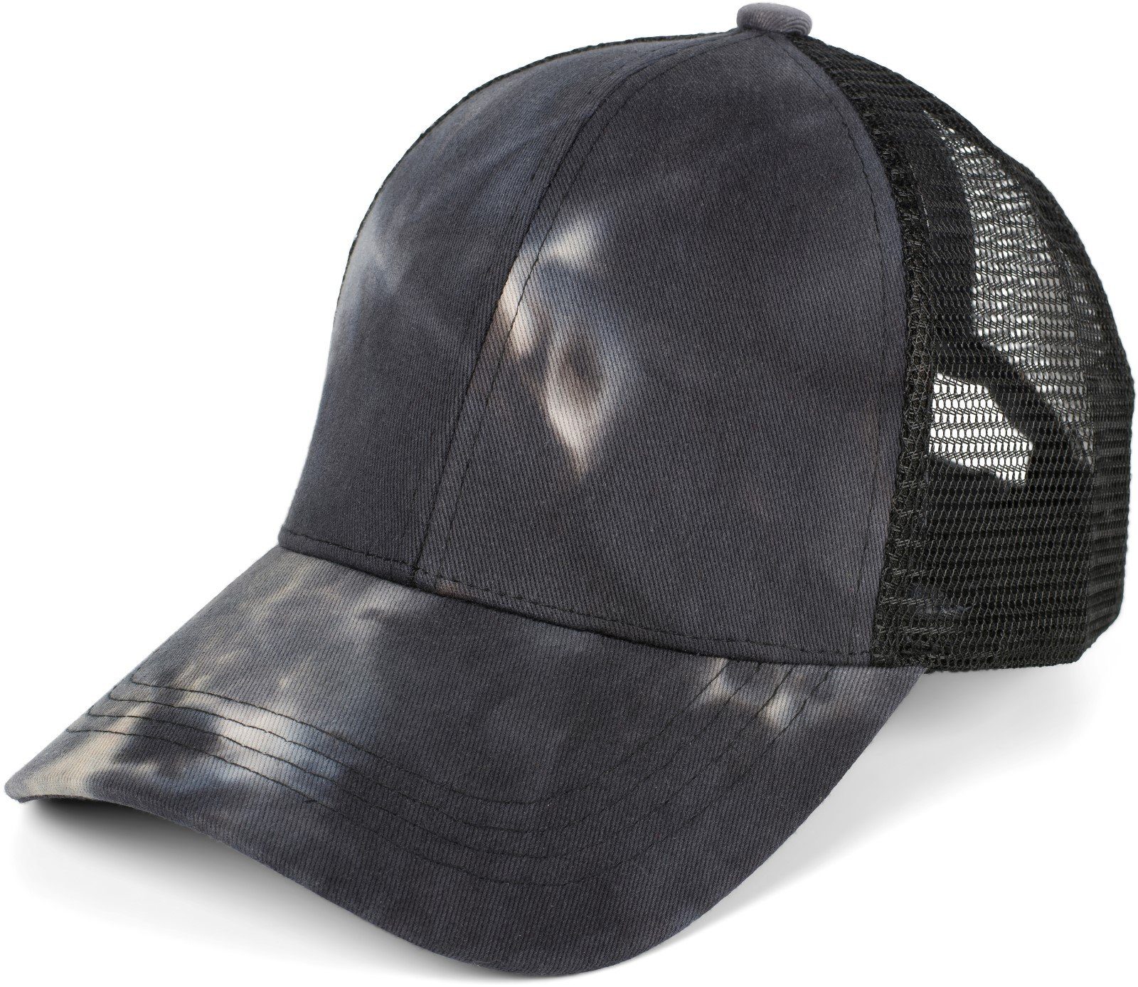 styleBREAKER Baseball Cap Ponytail Baseball Cap Batik mit Mesh Einsatz ...