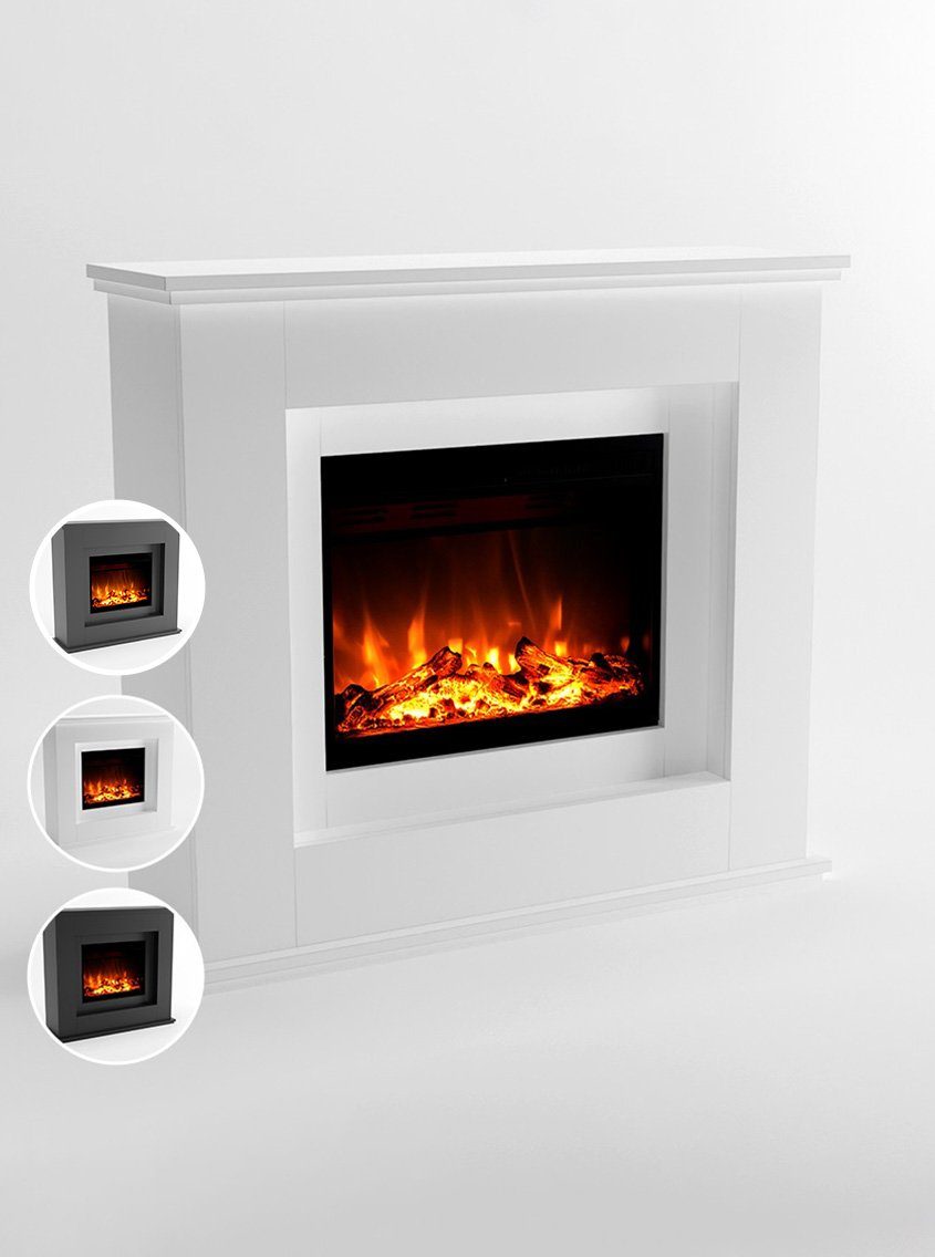 GLOW FIRE Elektrokamin EUROPA LED Kamin mit Heizung, Standkamin ...
