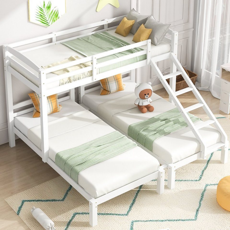 Redom Kinderbett Dreierbett Dreifaches Etagenbett Mit Seitenleiter