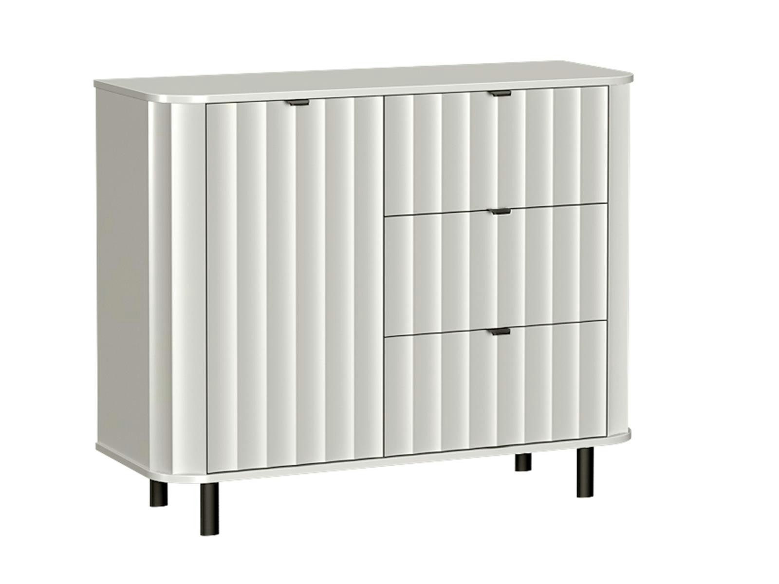 Compleo Kommode schmal, Fronten gefräst, Kommode modern, Modern Wohnzimmer