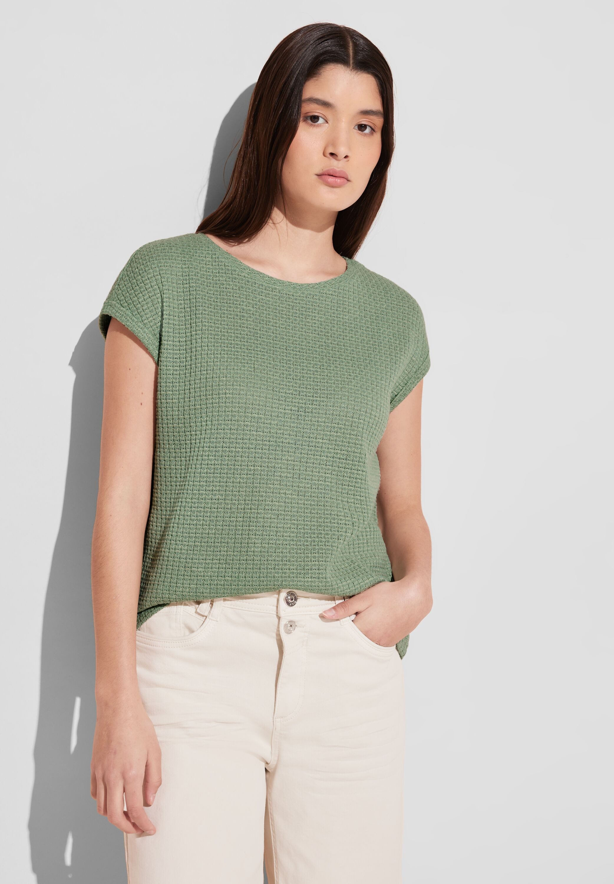 Street One Shirttop Mit Struktur Perfekt Für Die Warmen Sommertage