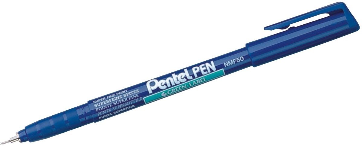 PENTEL Permanentmarker Permanentmarker green Label 0,6mm Rundspitze blau
