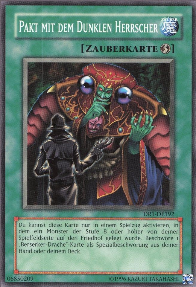 Recollectibles Sammelkarte Yugioh Karte Pakt Mit Dem Dunklen Herrscher