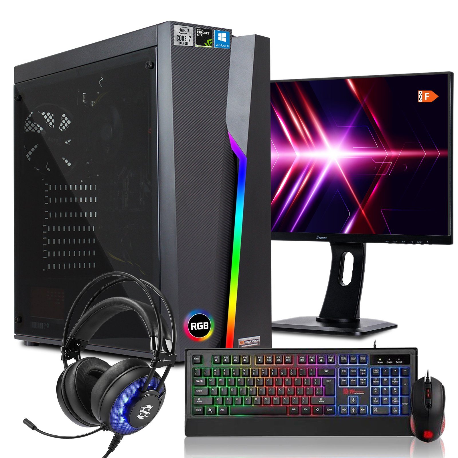 dcl24.de »Bolt RGB« Gaming-PC-Komplettsystem (24,5, Intel Core i7, GTX ...