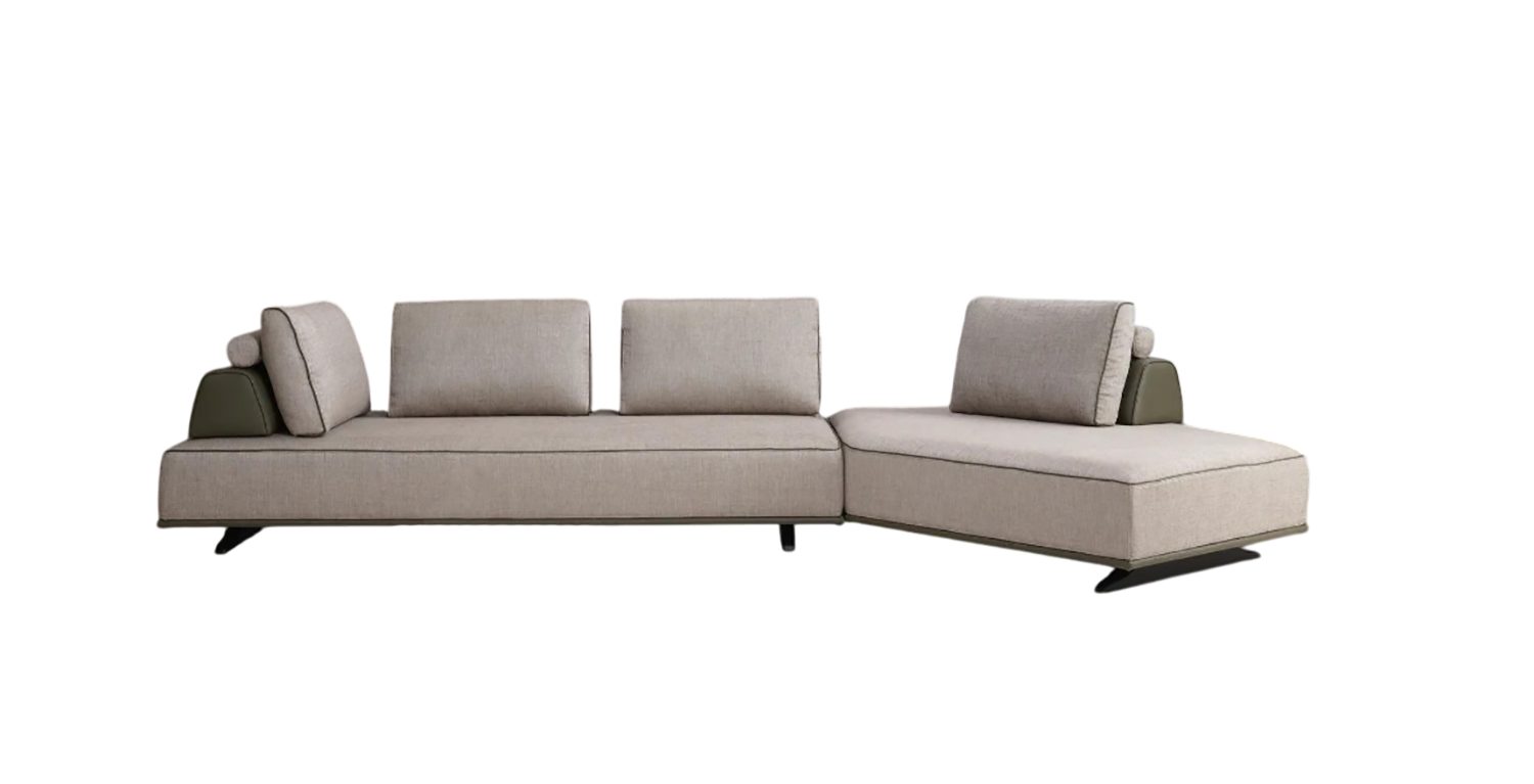 Xlmoebel Ecksofa Moderne Graue Stoff L Förmige Polstercouch Für Das