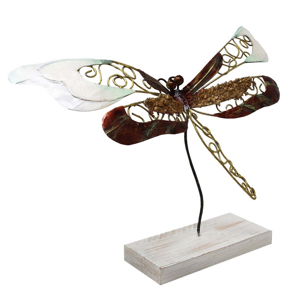 Mysticalls Dekofigur Dekofigur Libelle Tier Metallfigur Geschenk