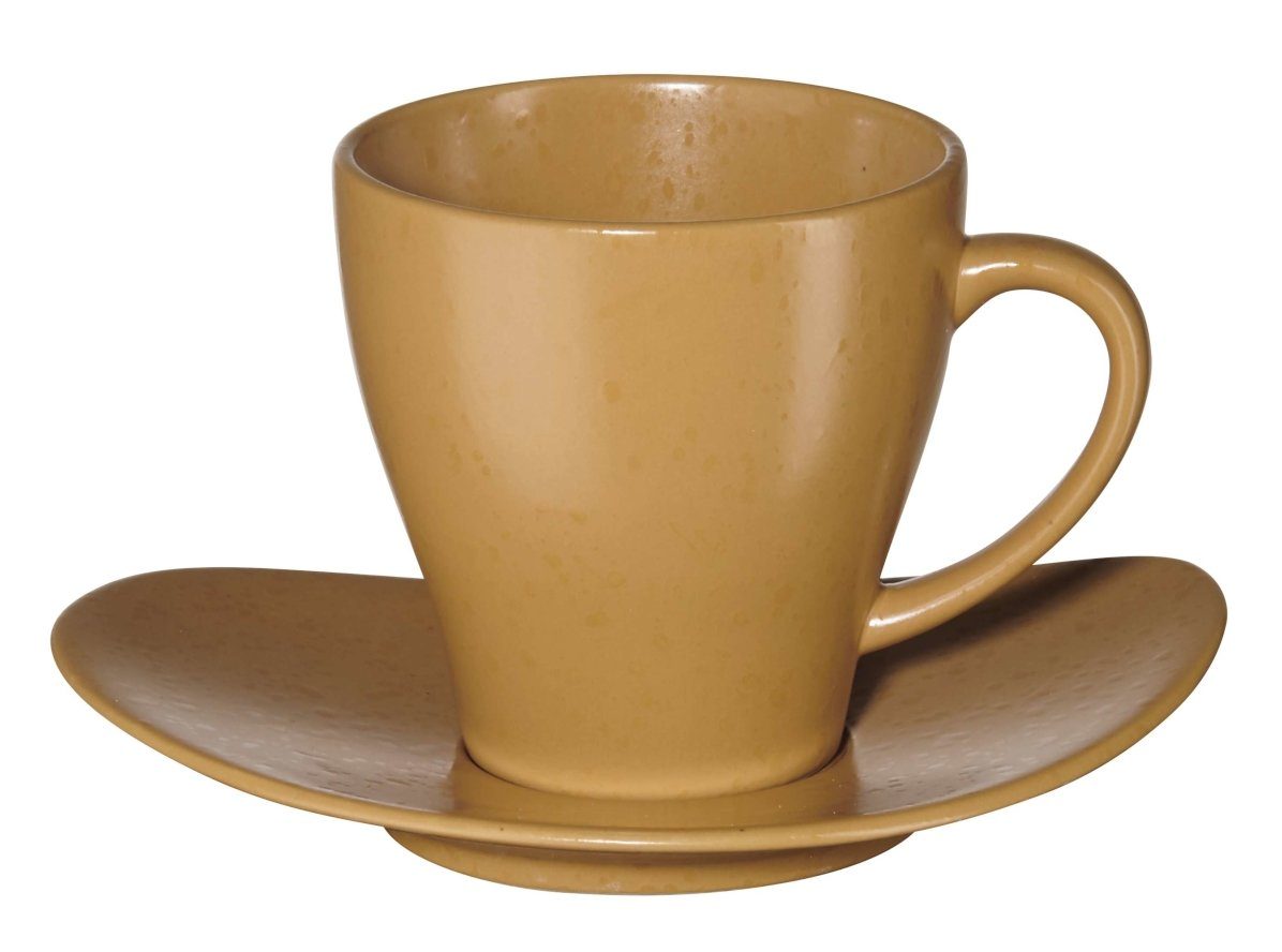 Asa Selection Tasse Cuba Tasse Mit Untertasse Ocra 02 L Steinzeug