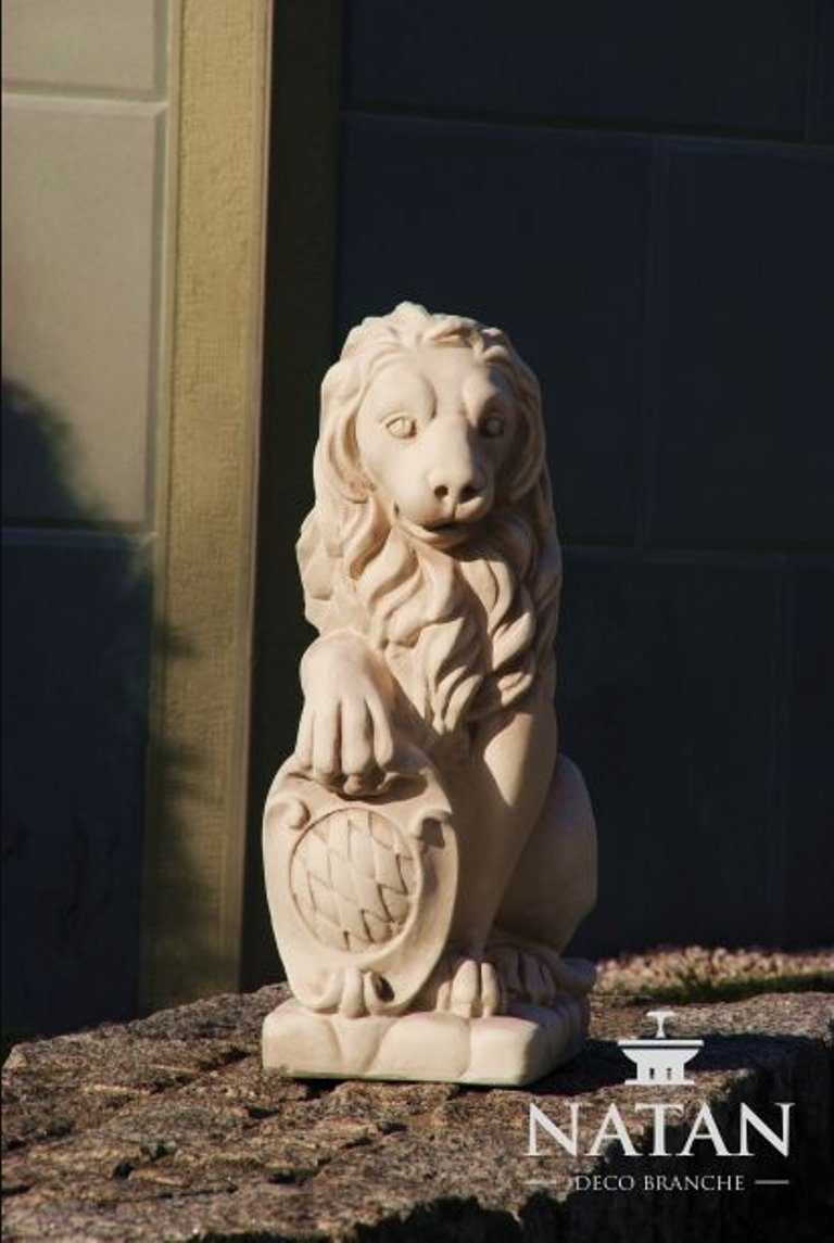 Jvmoebel Skulptur Löwe Gartenfigur Terrassen Garten Skulptur Figuren