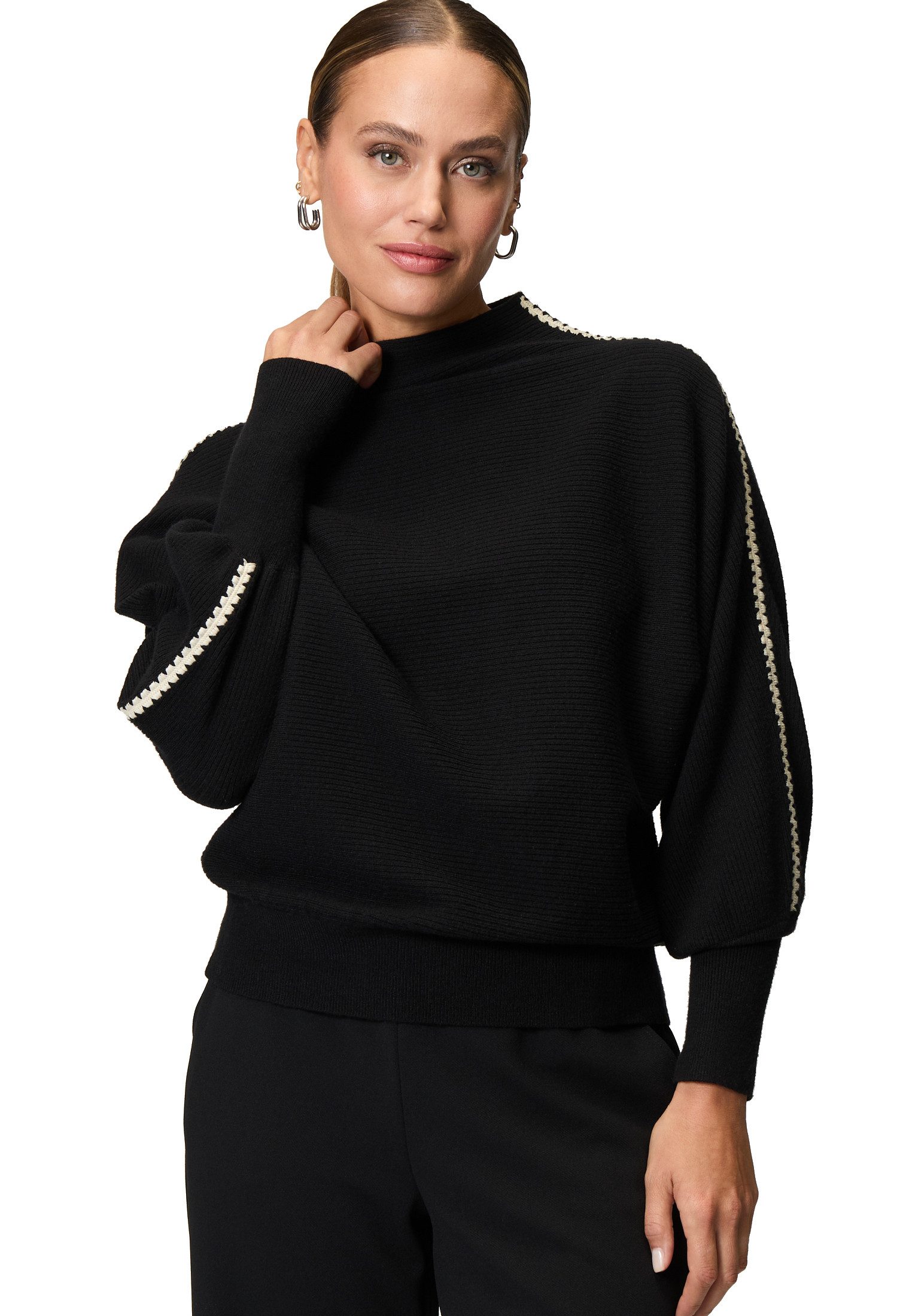 Zero Strickpullover zero Pullover mit Kontraststreifen (1-tlg) weiteres ...
