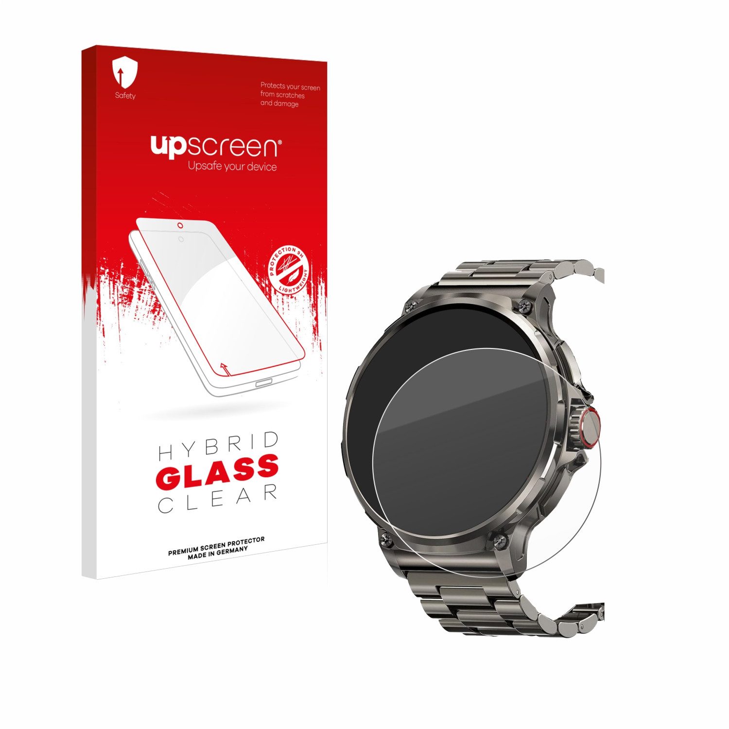 Upscreen Panzerglasfolie Für Tesofit Smartwatch 185 Rund