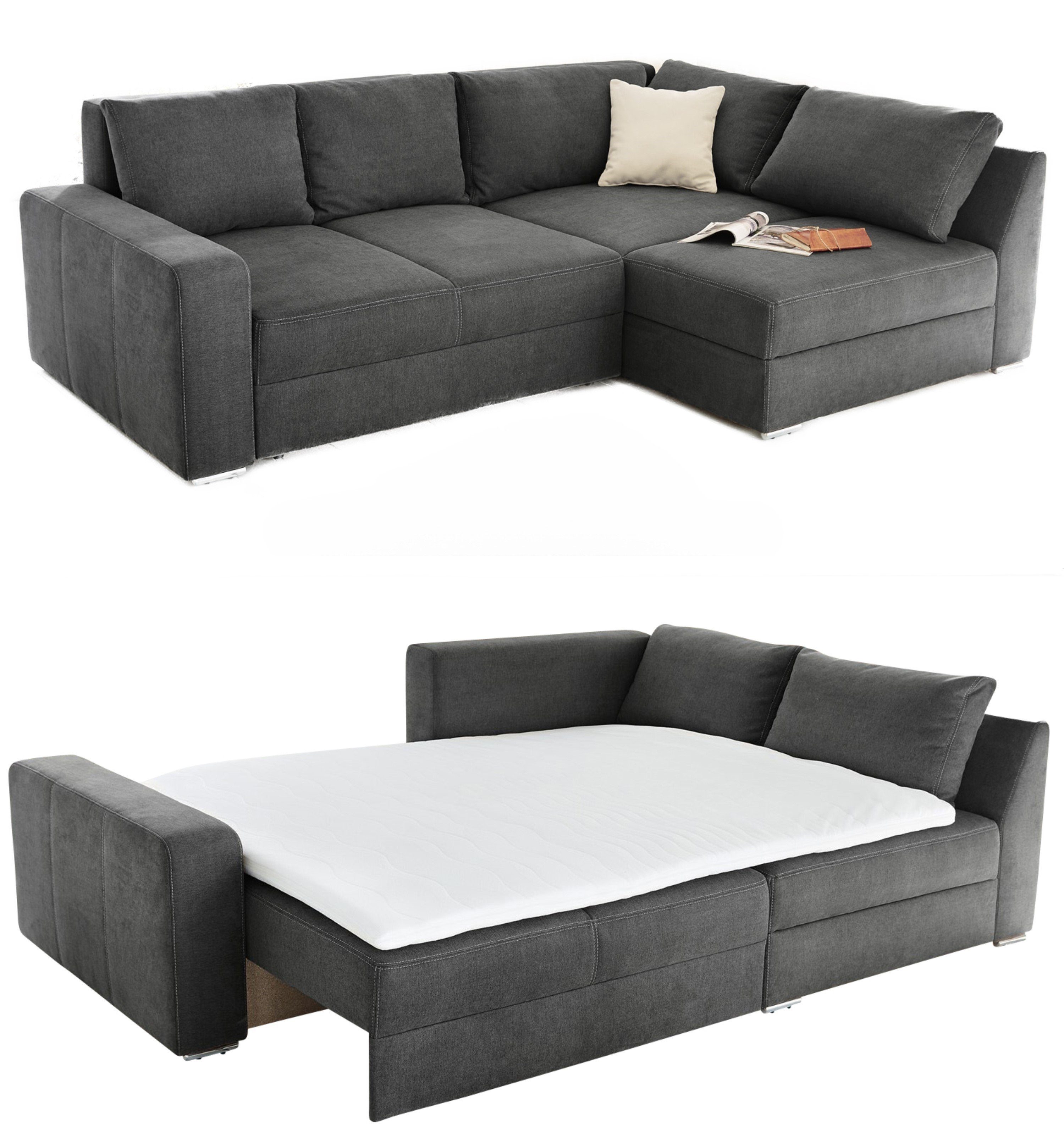 Luma Home Ecksofa 15107 Dauerschläfer 260x181 Cm Mit 2 Bettkästen