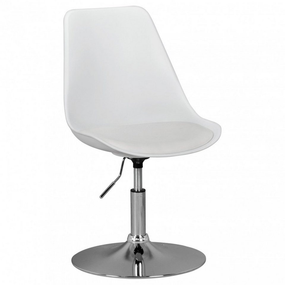 Amstyle Drehstuhl Spm2005 Drehsessel Kunstleder Esszimmerstuhl Weiß
