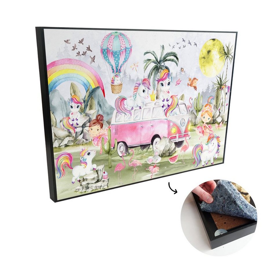 Muchowow Akustikplatte Einhorn Regenbogen Kinder Mädchen Auto