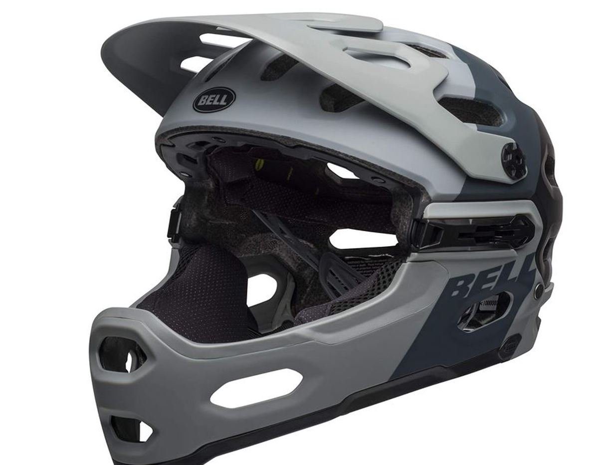 Bell Fahrradhelm, BELL Fullfacehelm SUPER 3R MIPS gray/ gunmetal