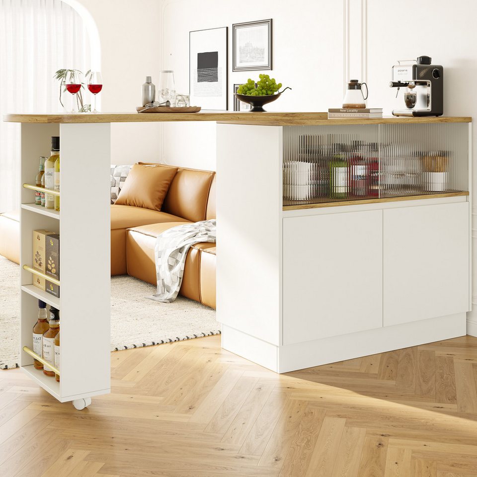 Flieks Bartisch 360° Drehbar Stehtisch Mit Sideboard Set 1 St Mit