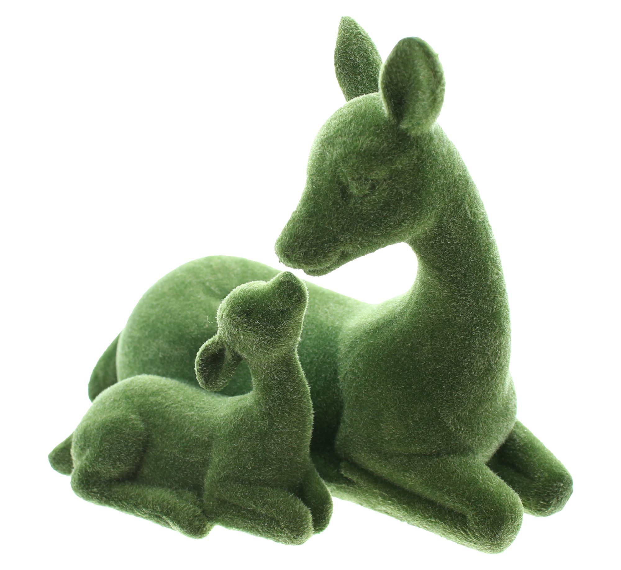 Frank Flechtwaren Dekofigur, Reh mit Kitz Moos