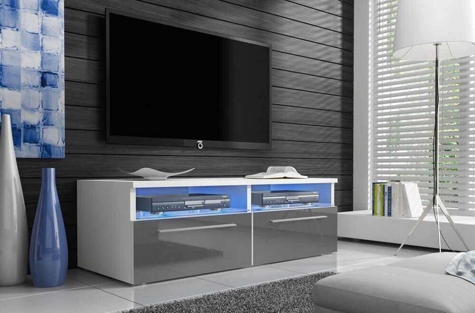 Jvmoebel Tv Board Lowboard Grau Tv Schrank Sideboard Neu Sofort 1 St