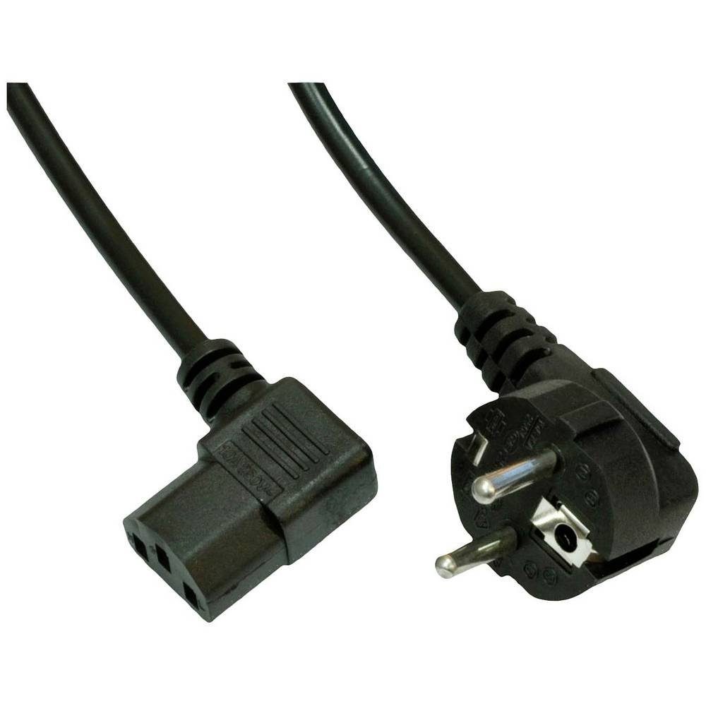 Akyga Energieversorgungskabel PC winkelig 3m Computer-Kabel
