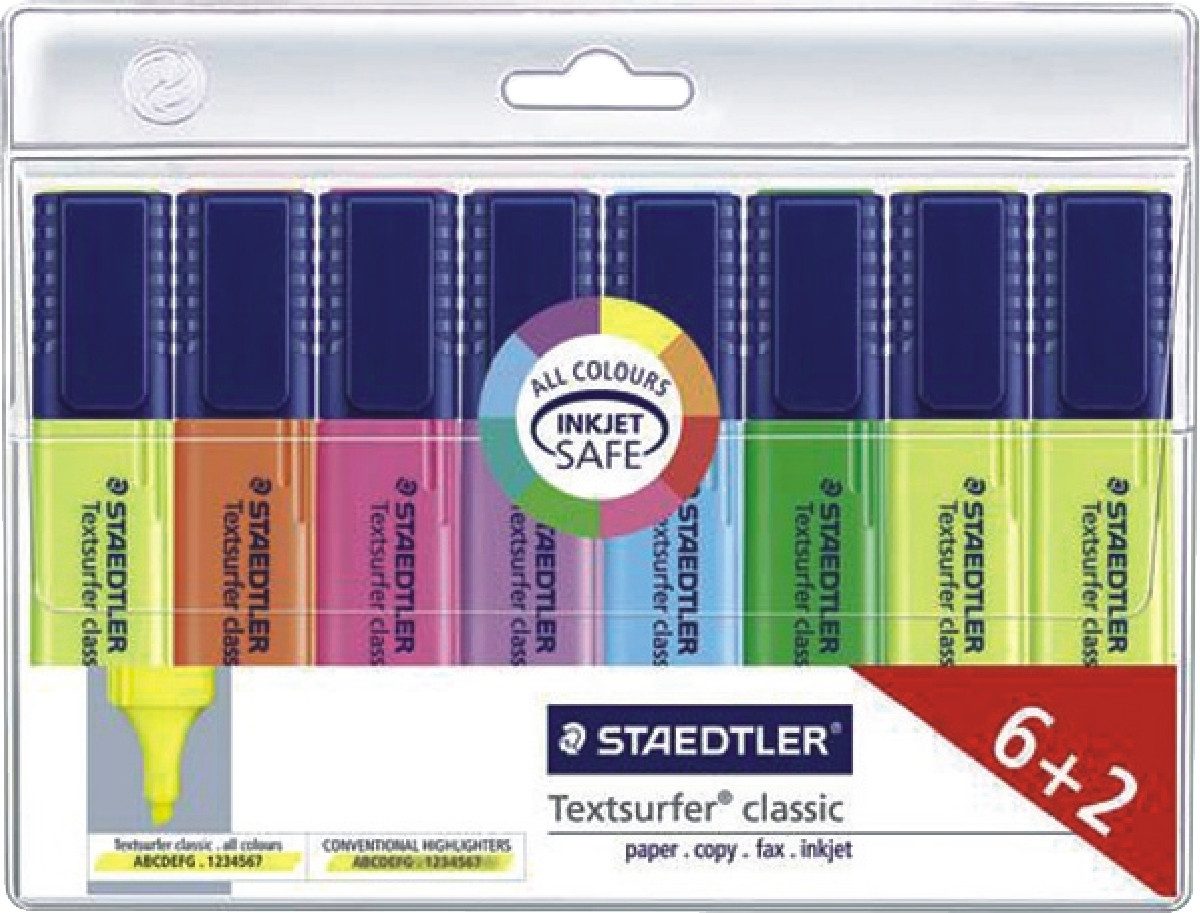 STAEDTLER Marker Textmarker classic 364 VE=6+2