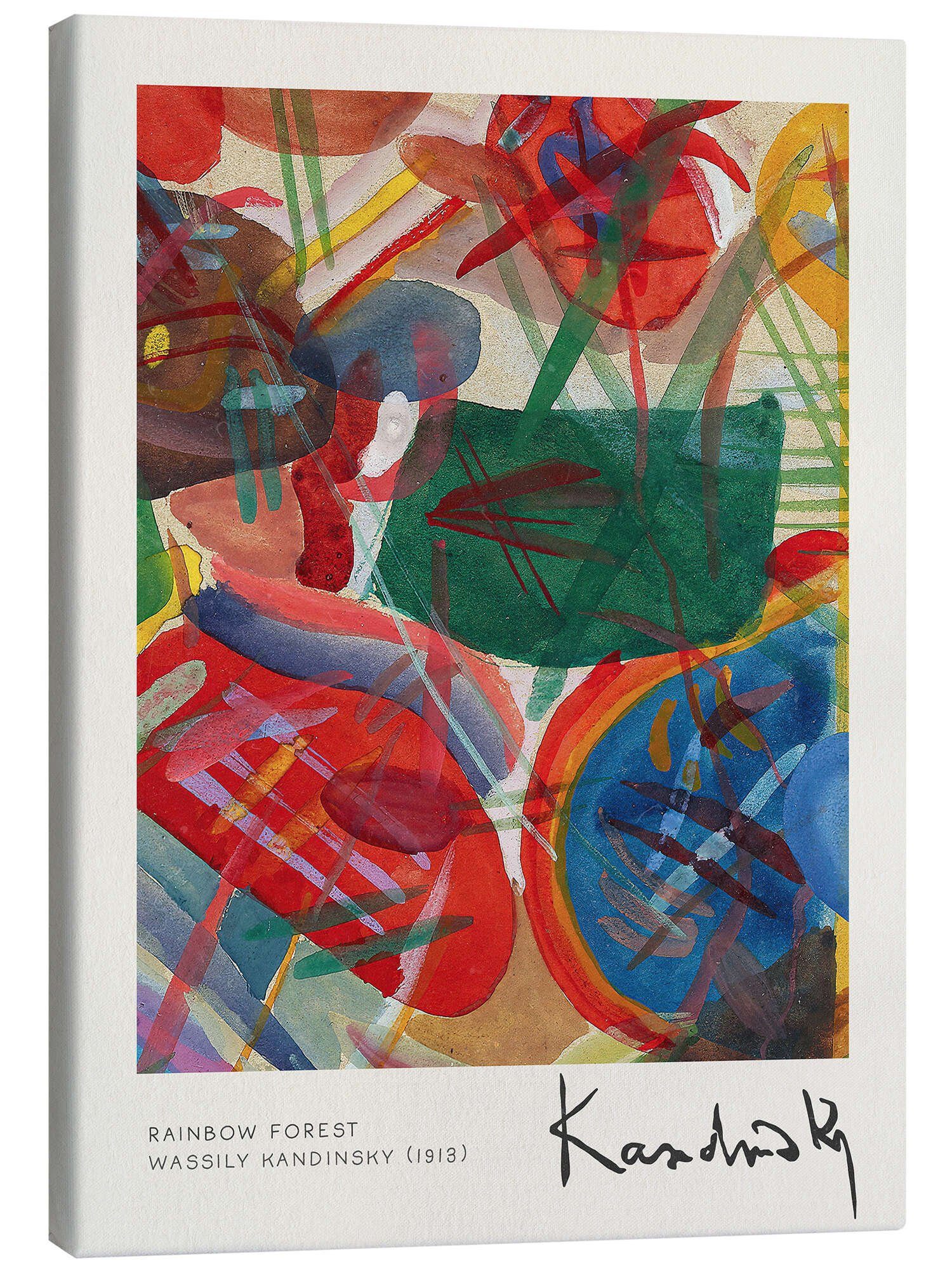 Posterlounge Leinwandbild Wassily Kandinsky Rainbow Forest