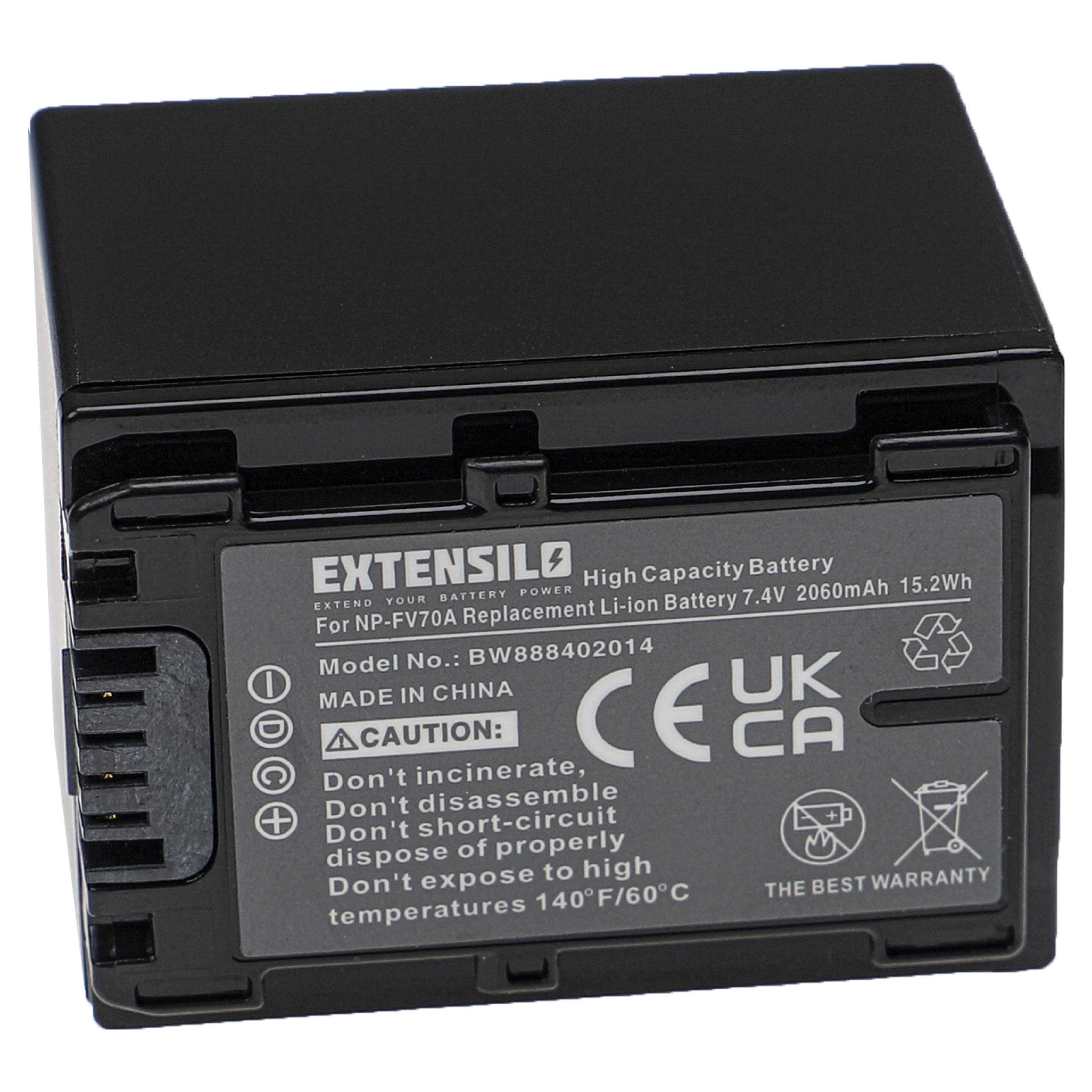 Extensilo passend für Sony DCR-SX40E, DCR-SX43E, DCR-SX41E, DCR-SX34E, Kamera-Akku Li-Ion 2060 mAh