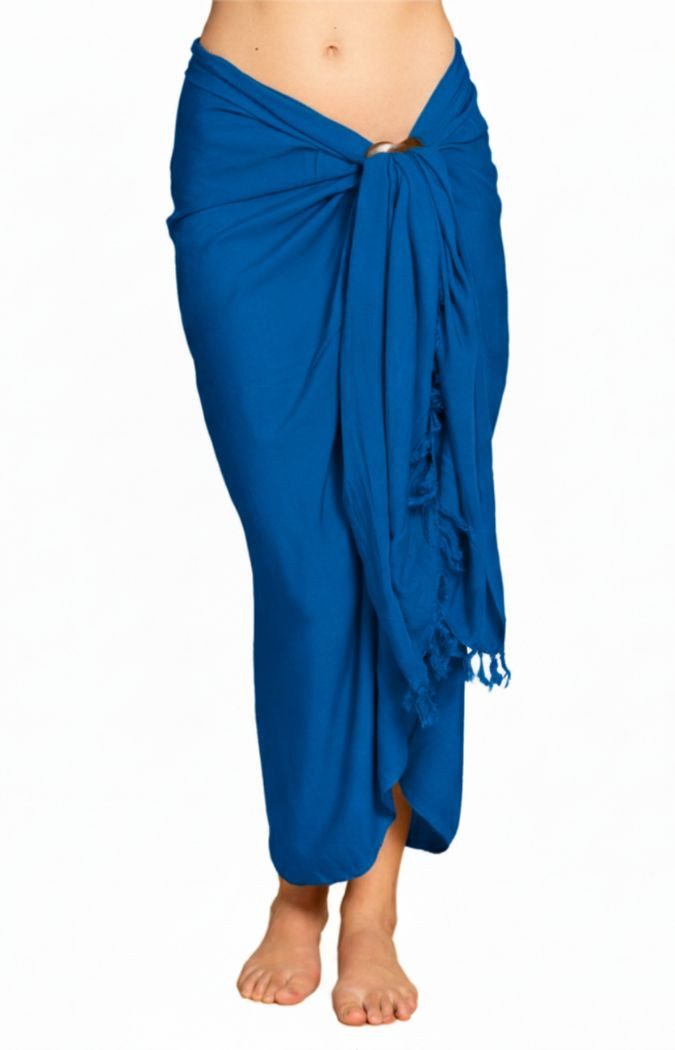 PANASIAM Sarong Pareo einfarbig in 2 Größen als Strandtuch Strandkleid ...