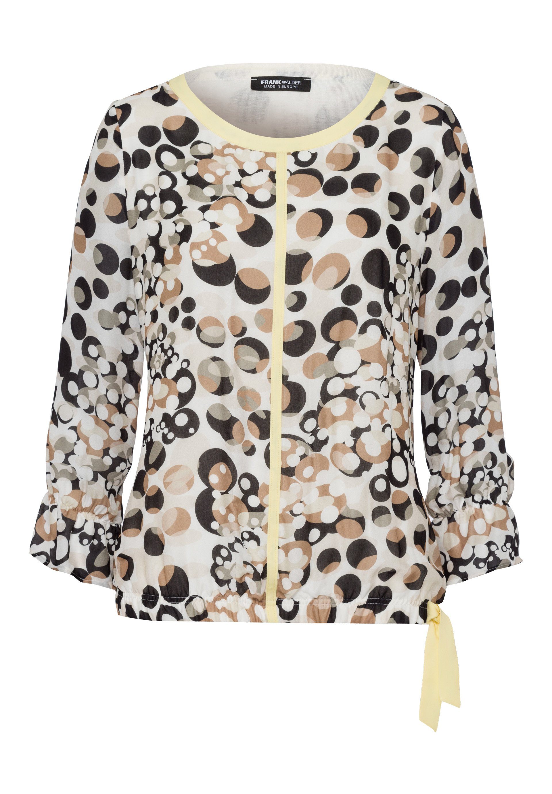 FRANK WALDER Hemdbluse mit Schleifendetail, bunt