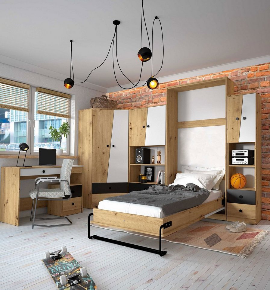 Feldmann Wohnen Jugendzimmer Set Nero 1x Schreibtisch 1x