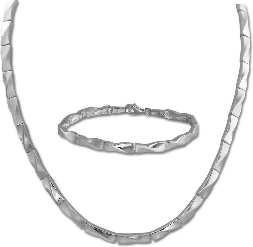 SilberDream Schmuckset SilberDream Outline Collier & Armband ... SilberDream Schmuckset SilberDream Outline Collier & Armband ...