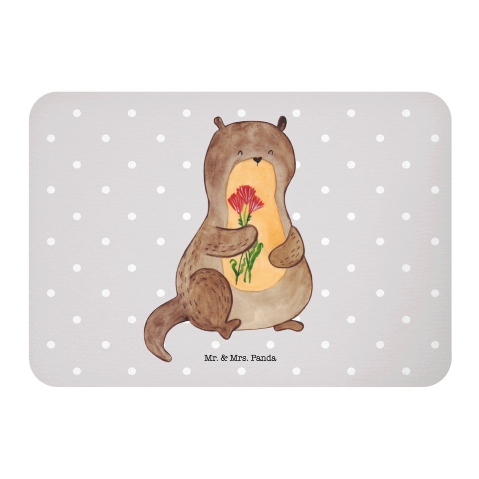 Mr And Mrs Panda Magnet Otter Blumenstrauß Grau Pastell Geschenk