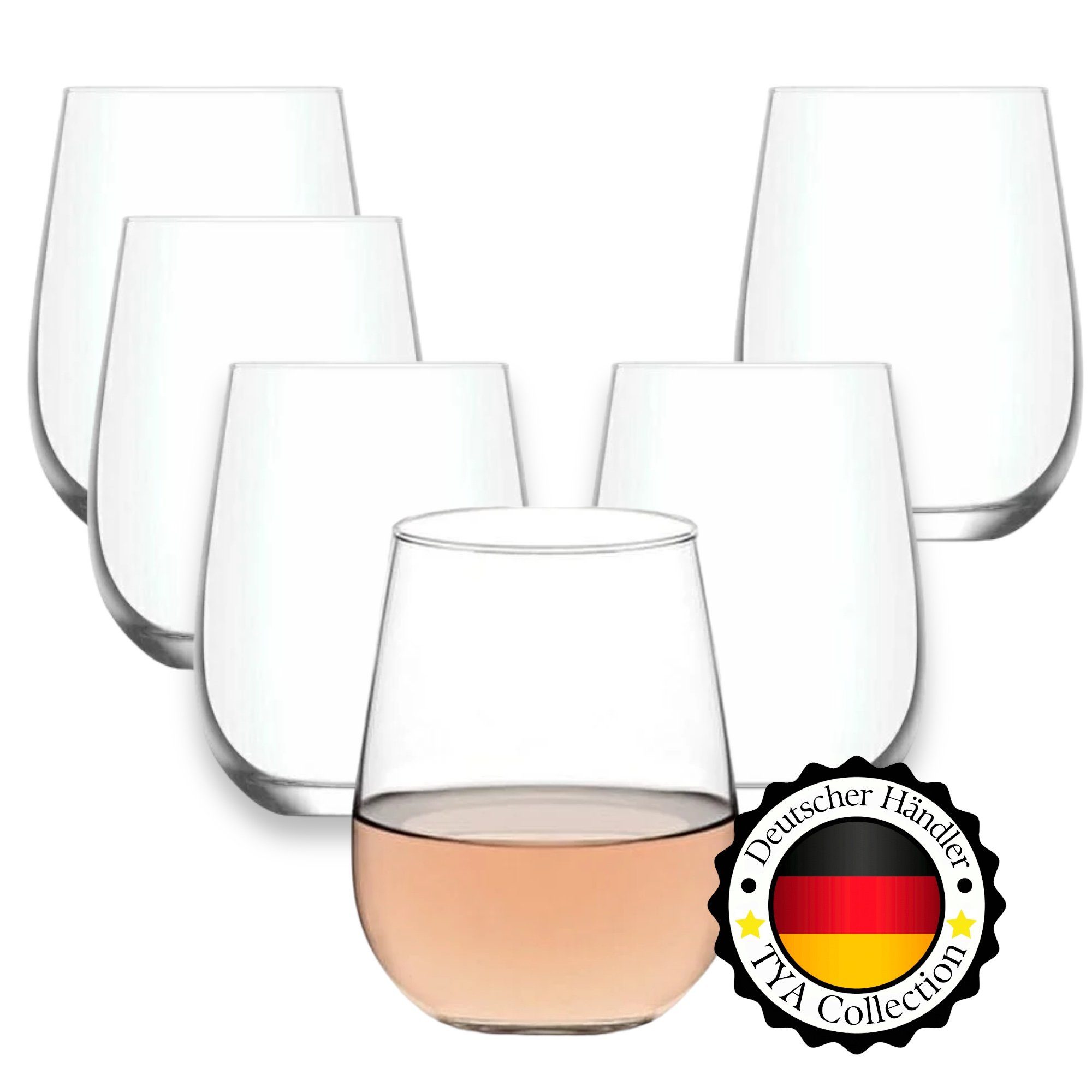Tya Collection Glas Trinkgläser Wassergläser Für Saft Wasser 6er