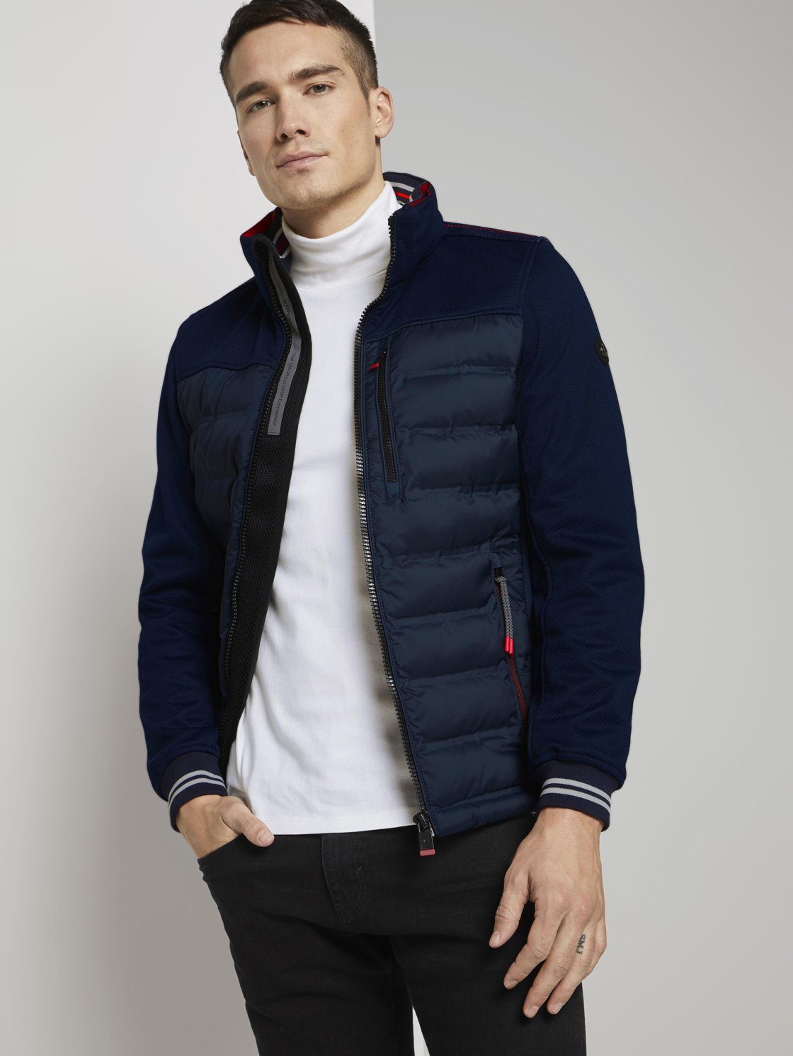 Tom Tailor Steppjacke Hybrid Steppjacke Mit Stehkragen Online Kaufen