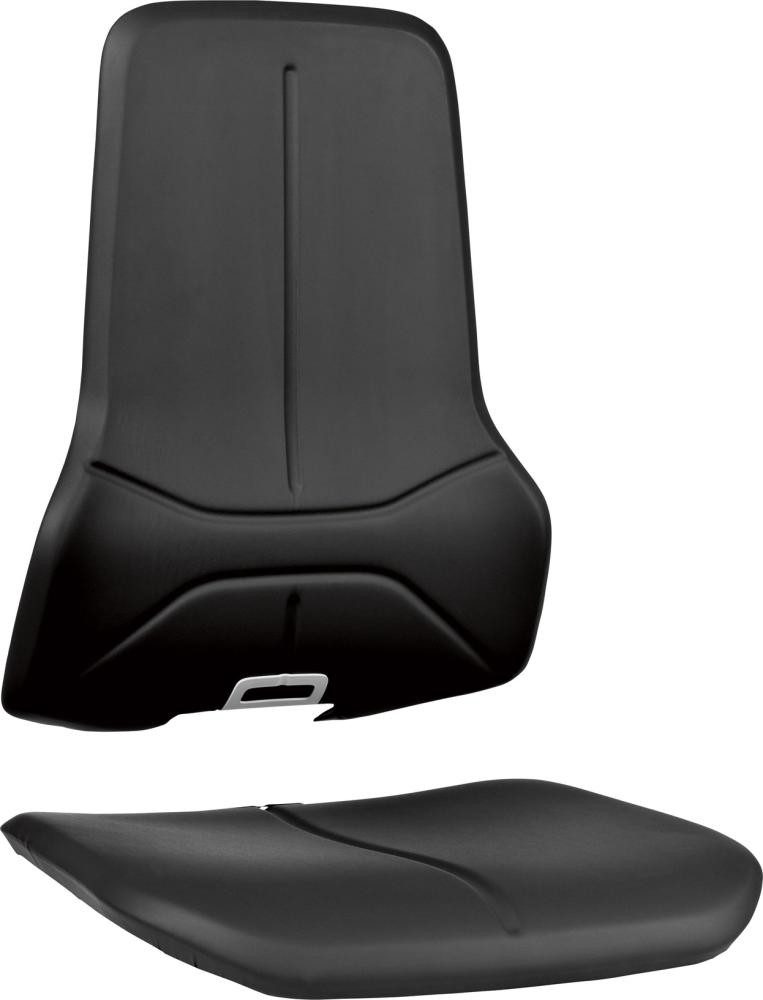 ELC Bürostuhl Polsterelement Kunstleder schwarz für Arbeitsstuhl Neon