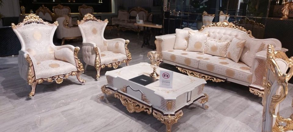 Jvmoebel Wohnzimmer Set Chesterfield Set 331 Couchtisch Barock Rokoko