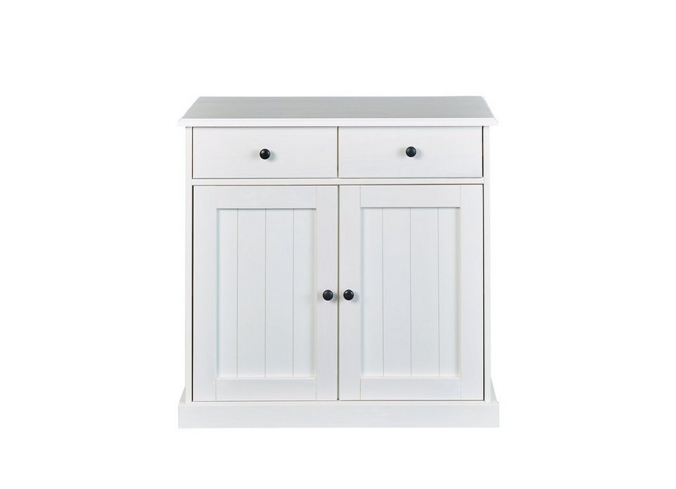 Ebuy24 Sideboard Wright Sideboard 2 Türen 2 Schubladen Weiss