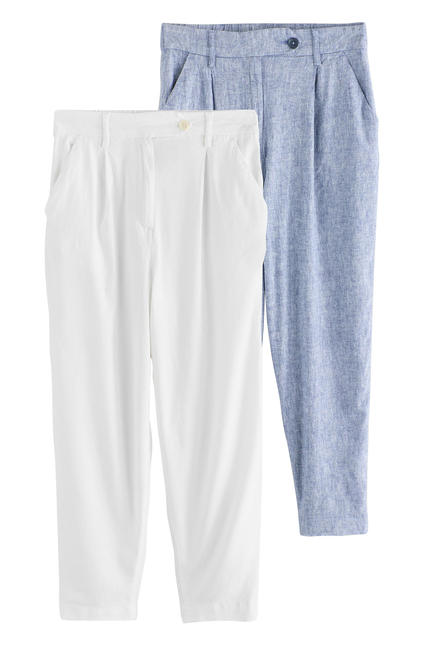 Next Leinenhose 2er Pack Hosen Mit Barrel Bein Und Leinenanteil 1 Tlg