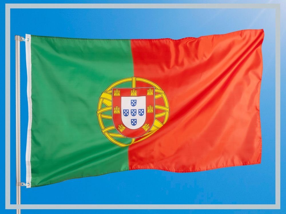 PHENO FLAGS Flagge Portugal Flagge 90 x 150 cm Portugiesische Fahne Nationalfahne (Hissflagge ...