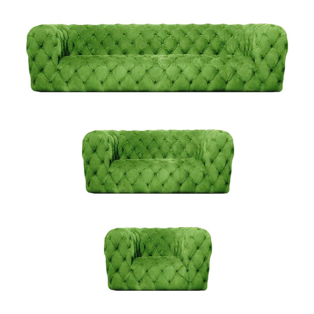 Jvmoebel Chesterfield Sofa Komplett 3tlg Sofagarnitur Wohnzimmer Modern