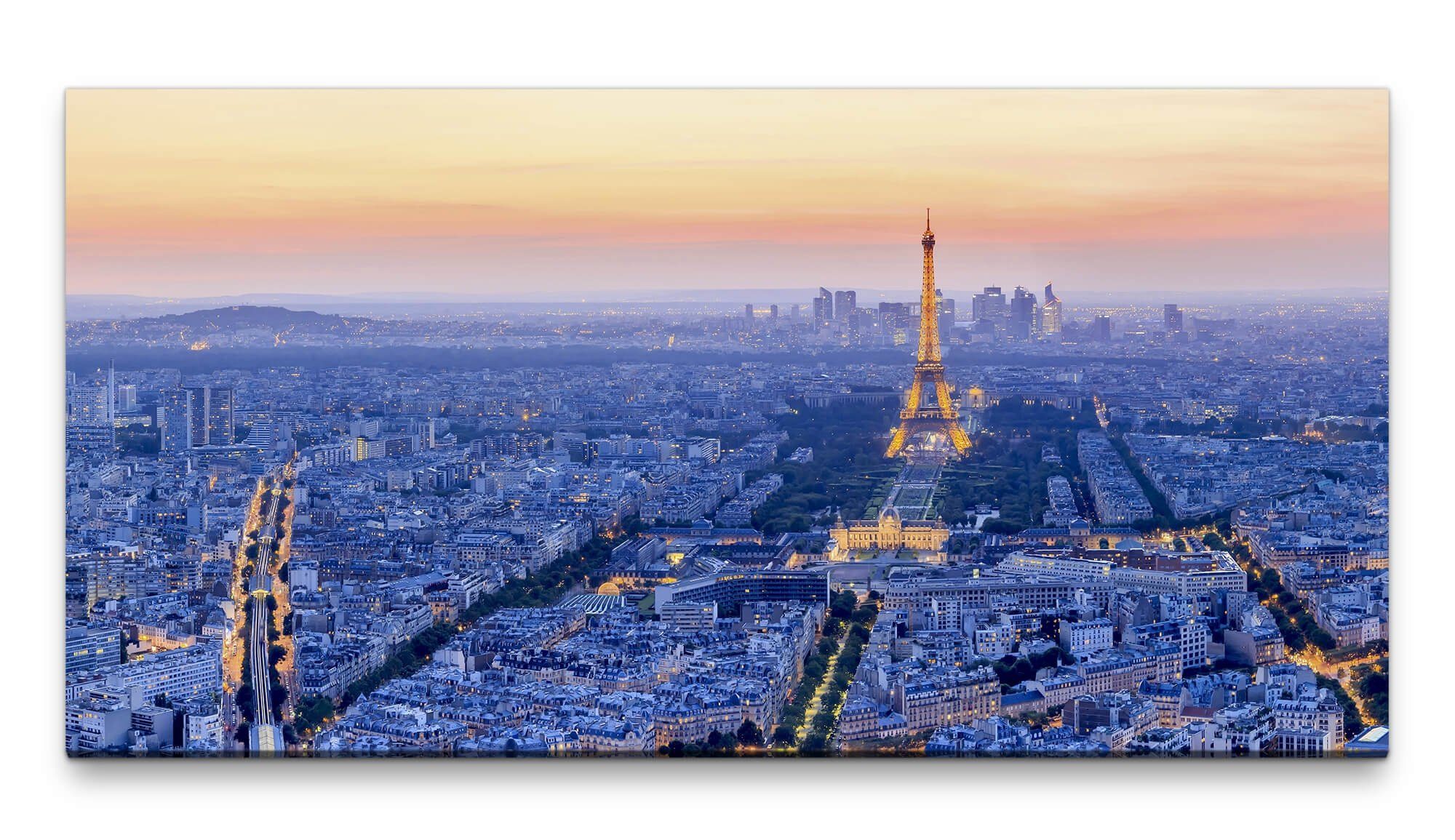 möbel-direkt.de Leinwandbild Bilder XXL Eiffelturm 50x100cm Wandbild auf Leinwand