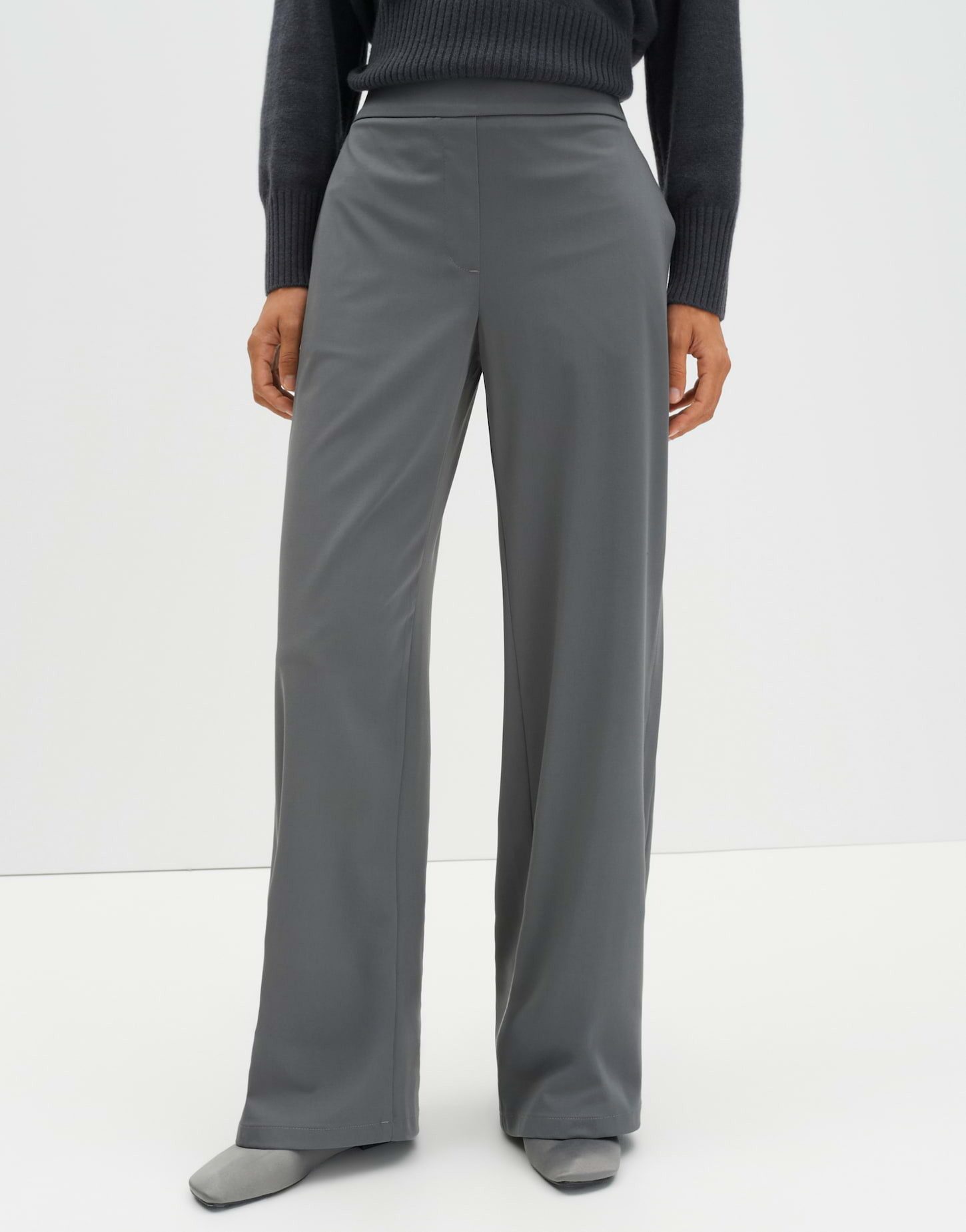 someday Stoffhose CHARLIE WIDE DETAIL mit Komfortbund Wide, diagonale ...