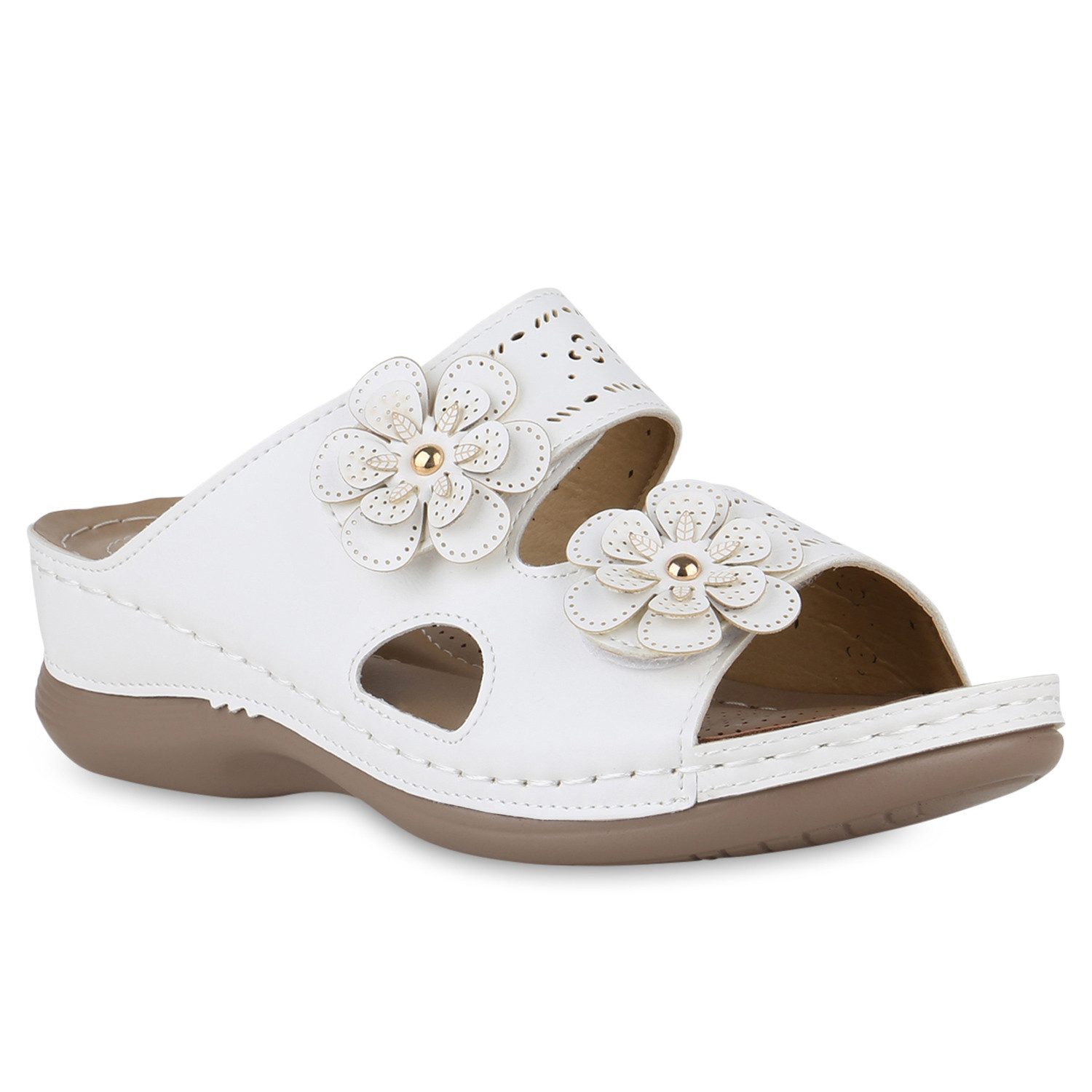 VAN HILL 841227 Sandale Schuhe, beige, braun, grün, weiß, schwarz