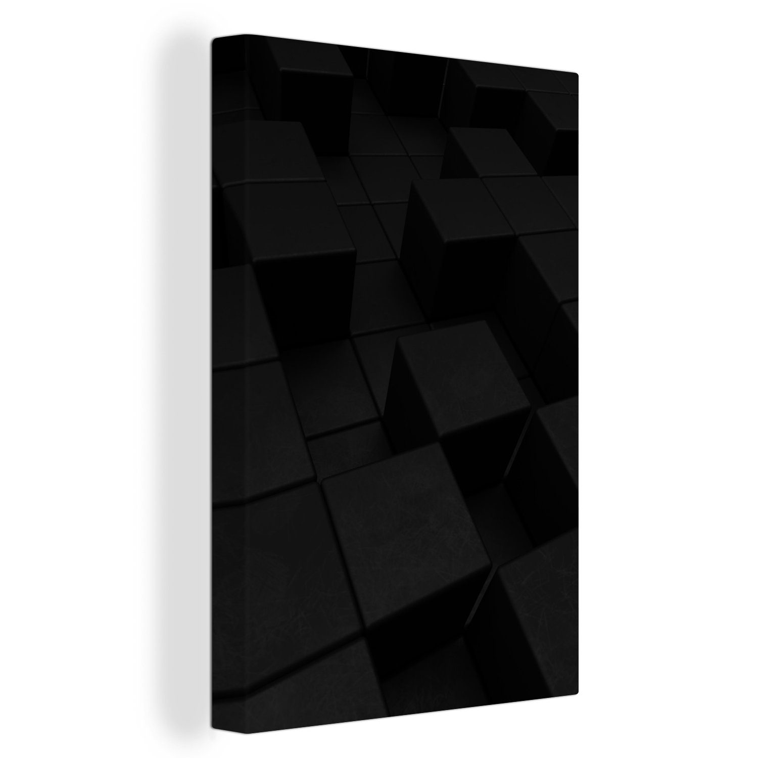 Onemillioncanvasses® Leinwandbild Würfel Schwarz Weiß Muster