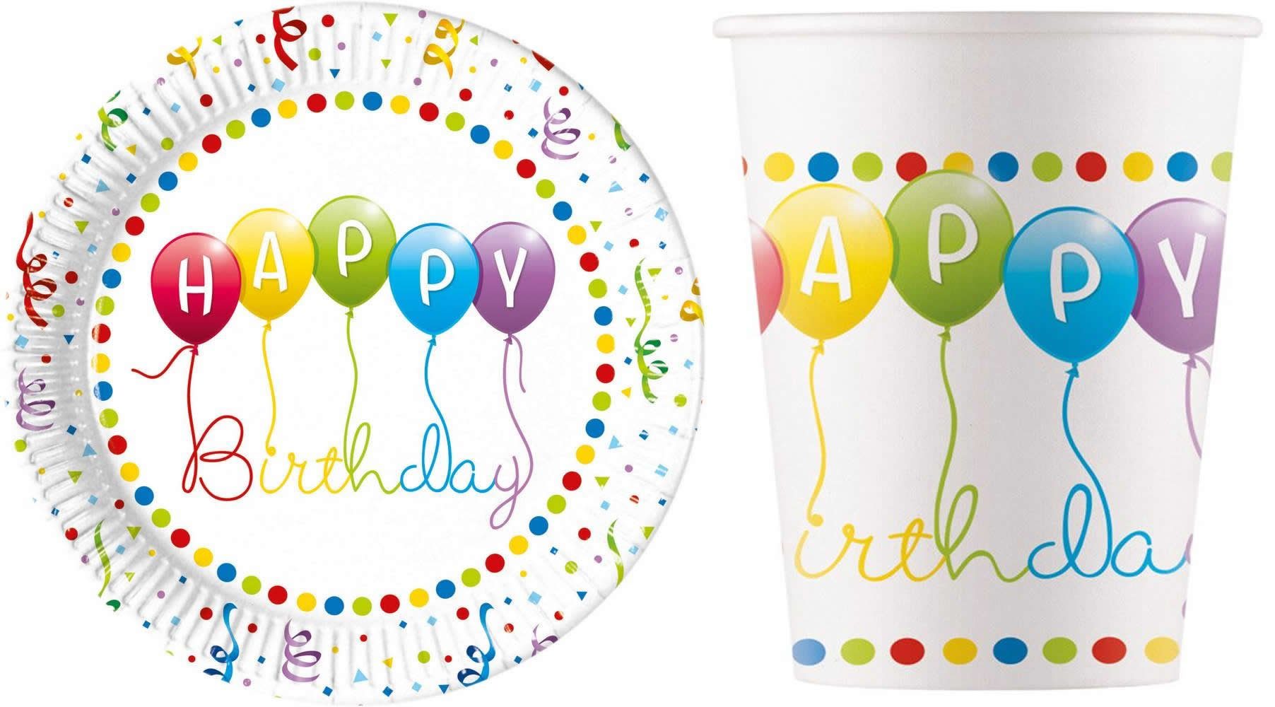 Procos Einweggeschirr Set 16 Tlg Set Kindergeburtstag Party Feier Deko