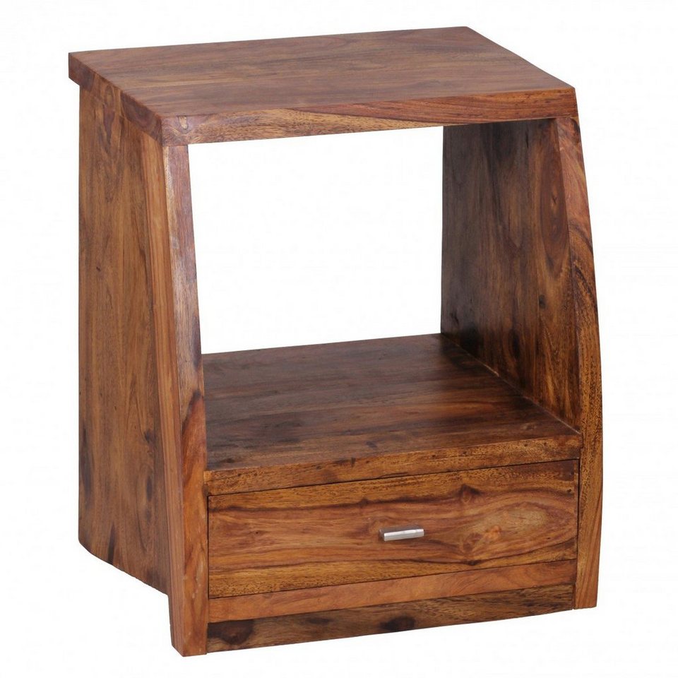 Wohnling Nachtkonsole Wl1517 Nachttisch Sheesham Massivholz 45x53x40