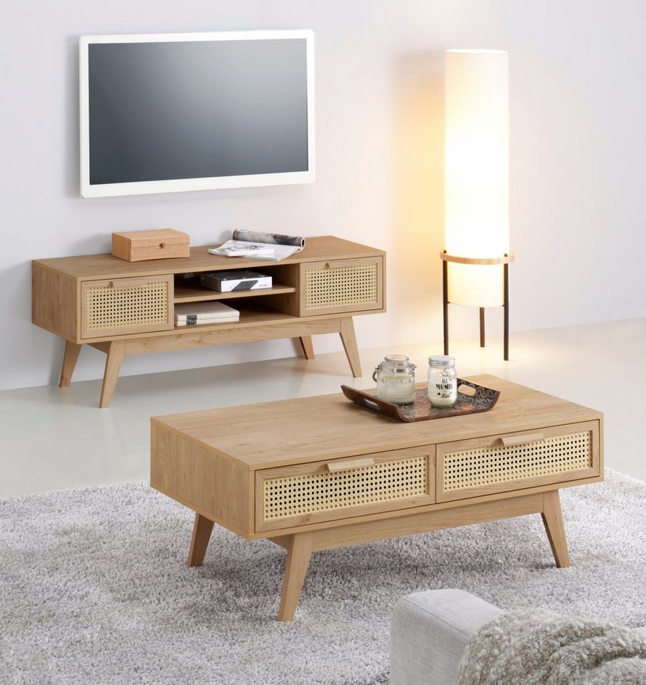 Home Affaire Lowboard Bridget 2 Schubladen 1 Verstellbare