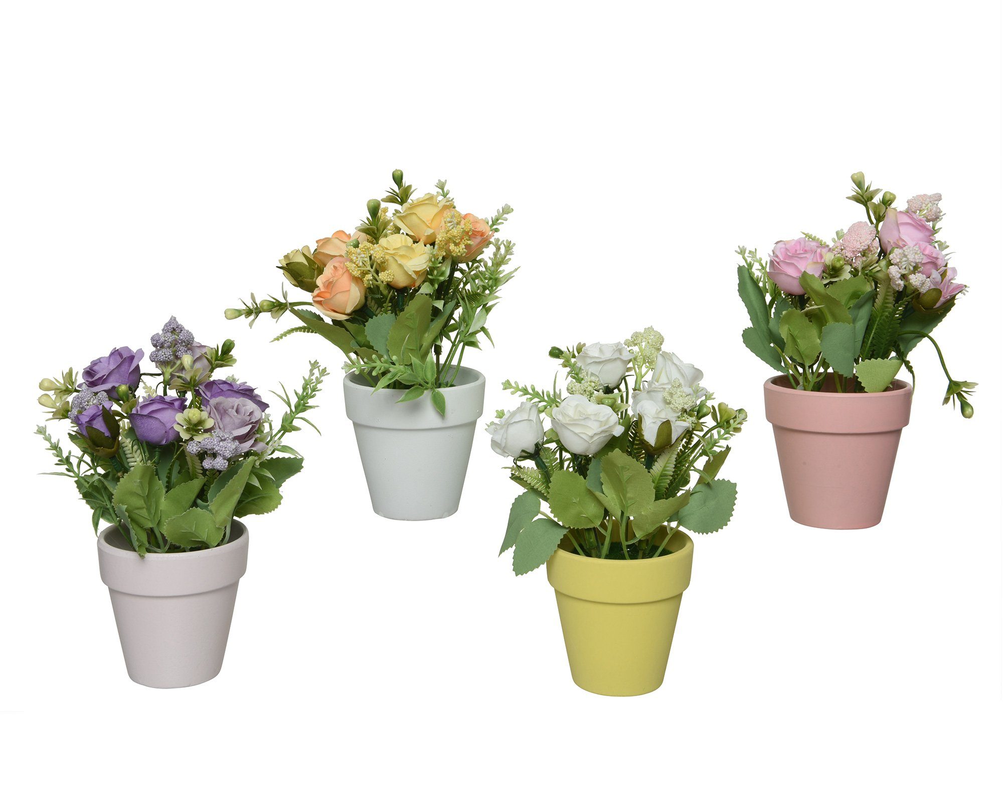 Kunstblume Decoris Season Decorations Kunstblumen Rosen Im Topf 19cm