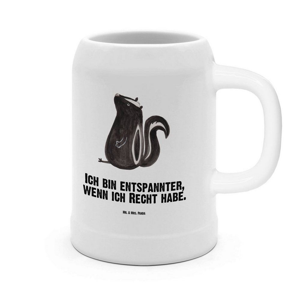 Mr. & Mrs. Panda Bierkrug Stinktier Sitzen - Weiß - Geschenk, Bierkrug ... Mr. & Mrs. Panda Bierkrug Stinktier Sitzen - Weiß - Geschenk, Bierkrug ...